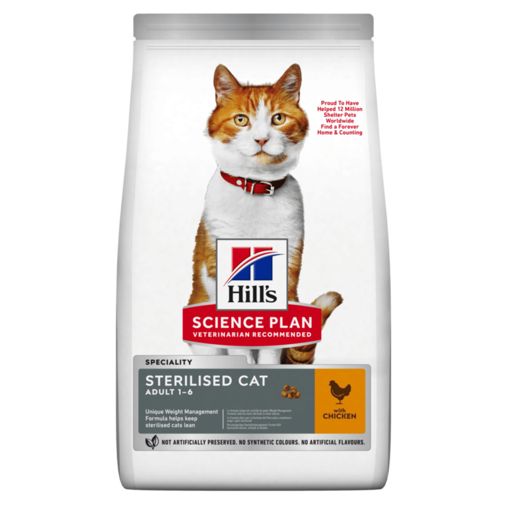 Croquette pour chat adulted stérilisé au poulet Hill's - 1,5 kg | botanic®