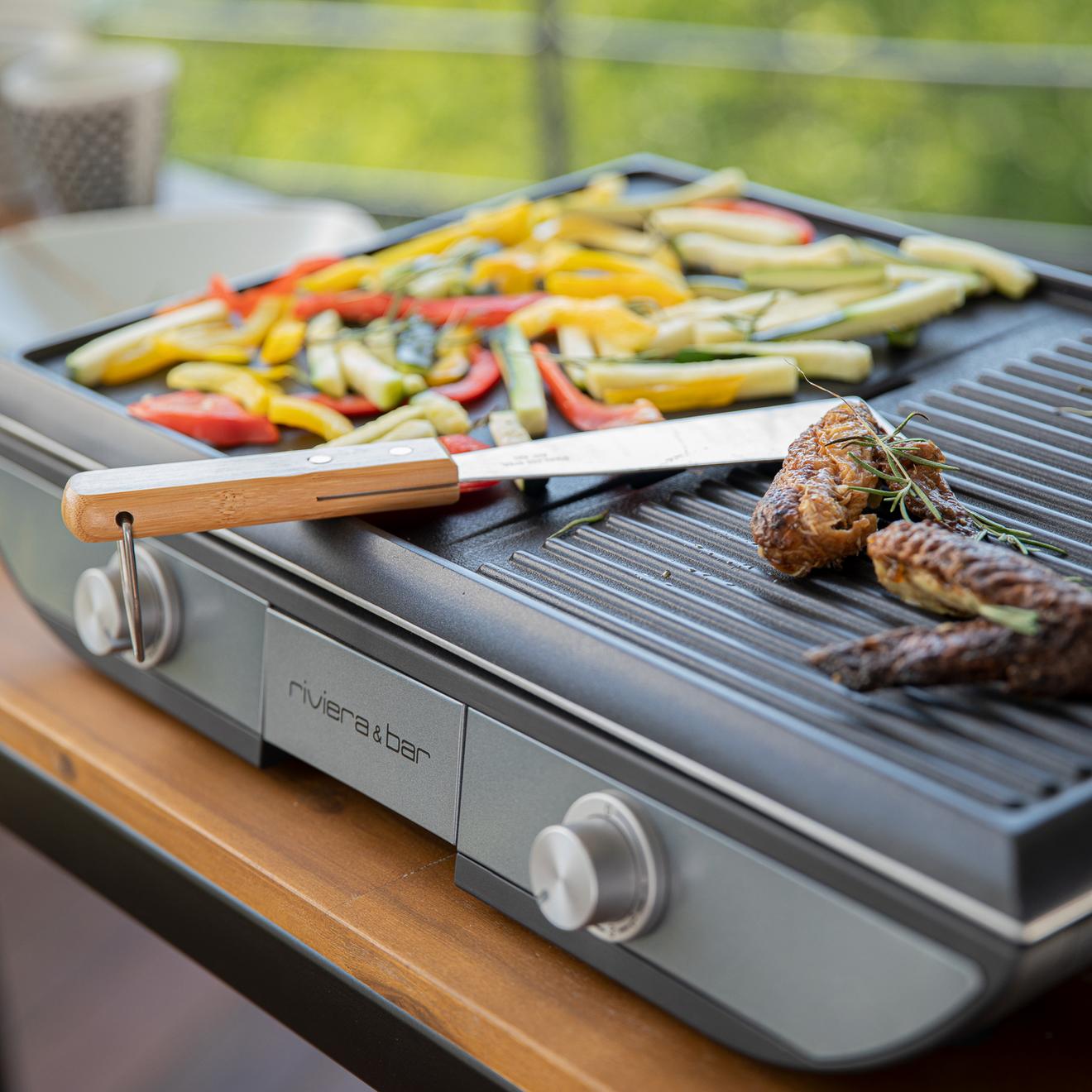 Plancha grill 2300 W avec deux zones de chauffe Riviera & Bar® QPL570 ...