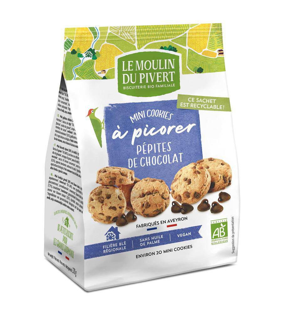 Mini cookies bio à picorer Moulin du pivert - 170 g