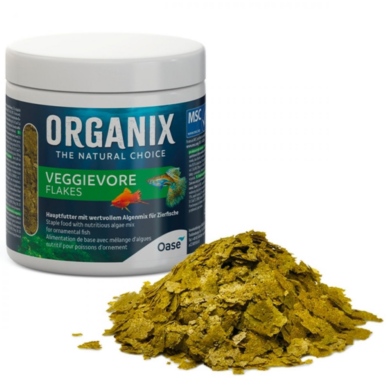 Nourriture poissons herbivores, Organix Veggievore Flakes - OASE ...
