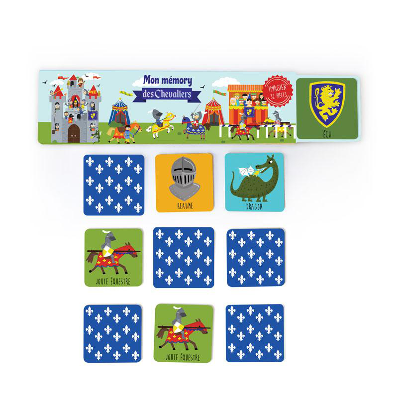 Mon memory des chevaliers multicolore Editions Cartes d’Art - 24.5 cm