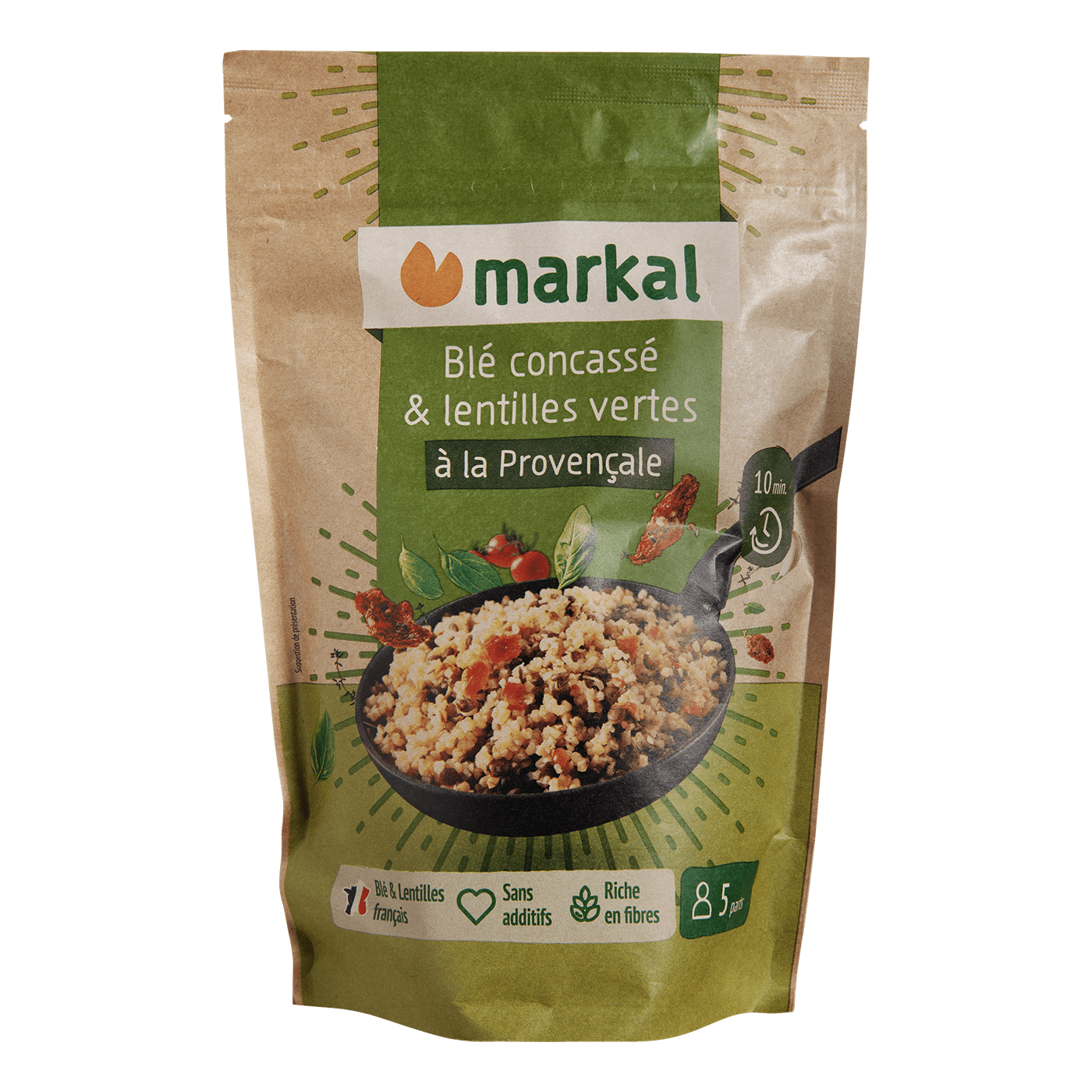 Mix à la provençale blé concassé et lentilles vertes bio Markal - 350 g ...