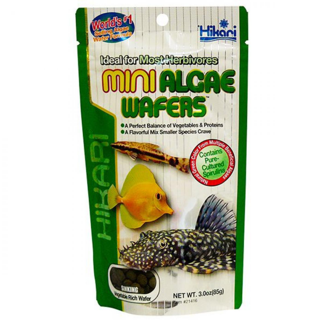 Nourriture poissons aquarium - mini-wafers aux algues - HIKARI AQUARIUM ...