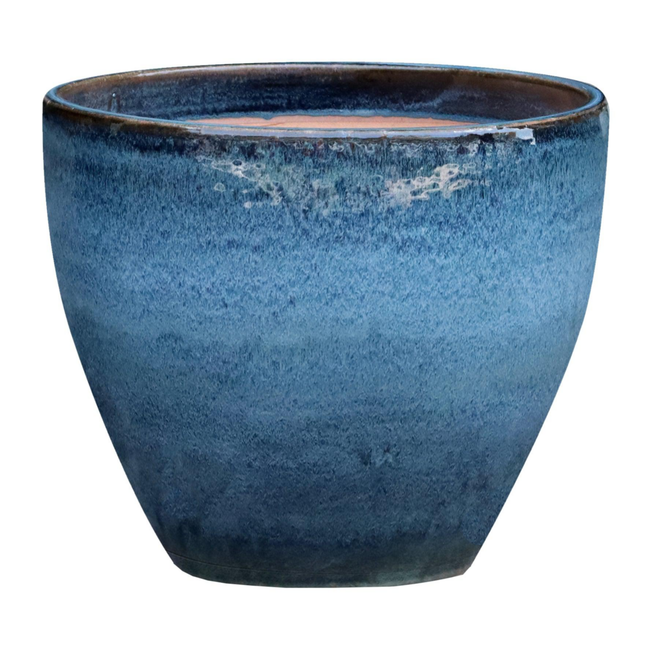 Cuvier en grès émaillé bleu Océan Decolines Littoral - Ø 45 x H 38 cm