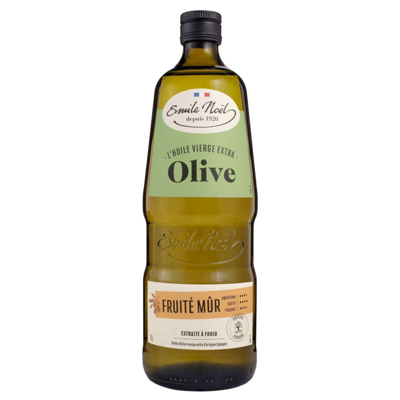 Huile d'olive vierge fruitée mûr bio Emile Noël - 1 L