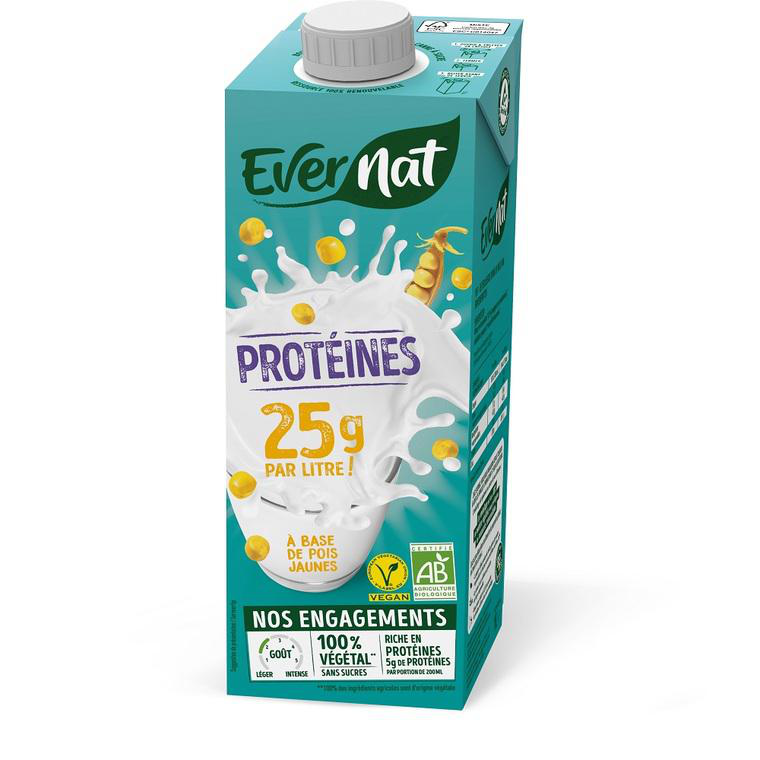 Boisson protéines végétales bio Evernat - 1 L