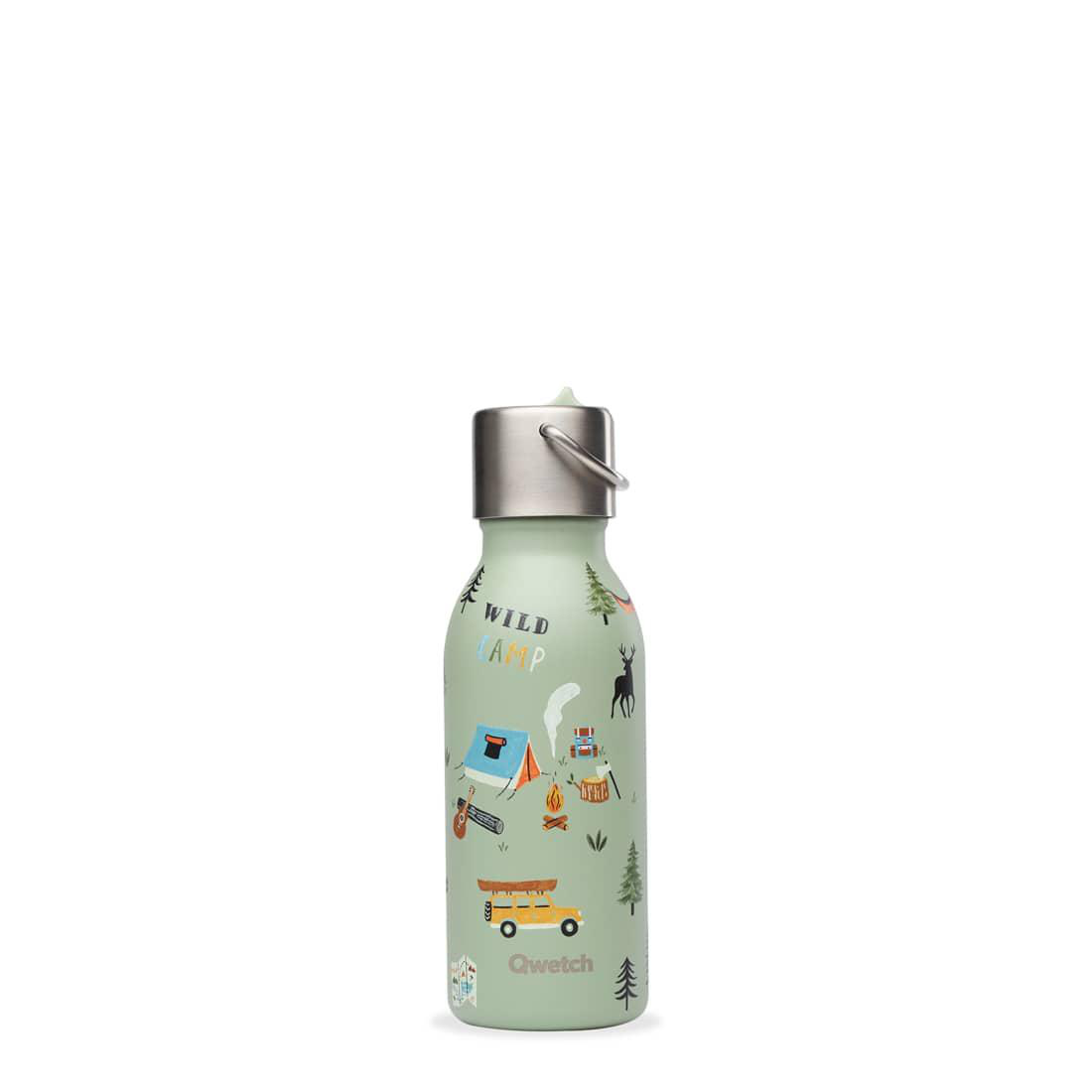 Bouteille isotherme Kids Yosemite en inox coloris vert Qwetch - 350 ml