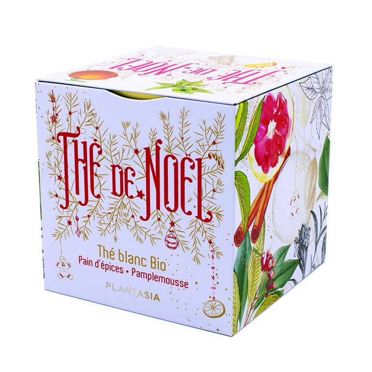 Coffret de thé de Noël cube pain d'épices pamplemousse Plantasia - 48 g
