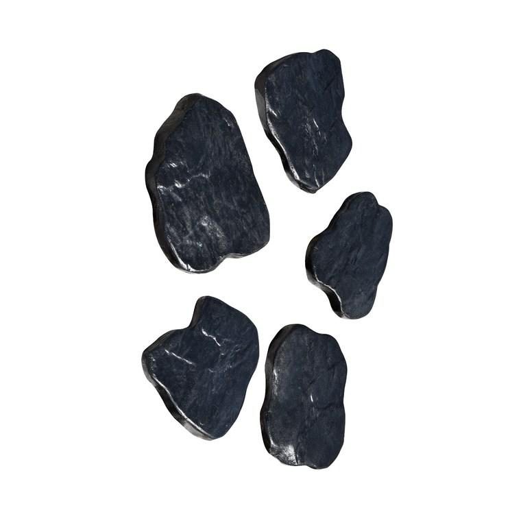 Pas chinois en béton coulé ton ardoise Hairie Grandon multiformat petit ...