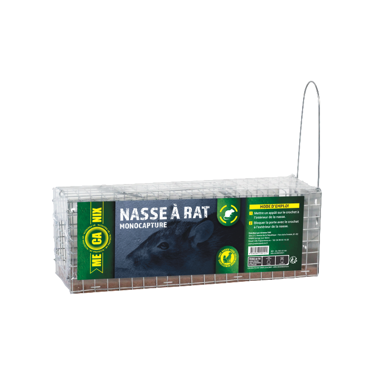 Nasse à rat métallique Protecta Mecanix - 28 x 10 x 10 cm