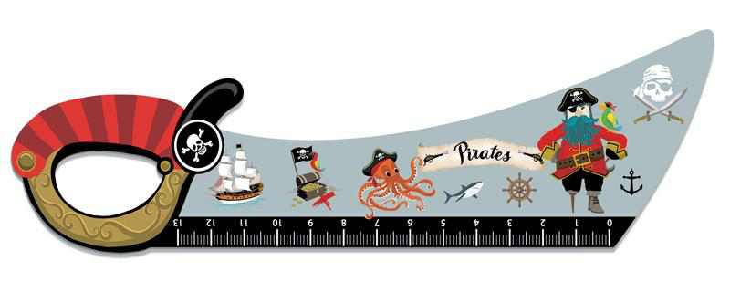Règle en bois pirate Cartesdart - 21 cm x --- x 0,3