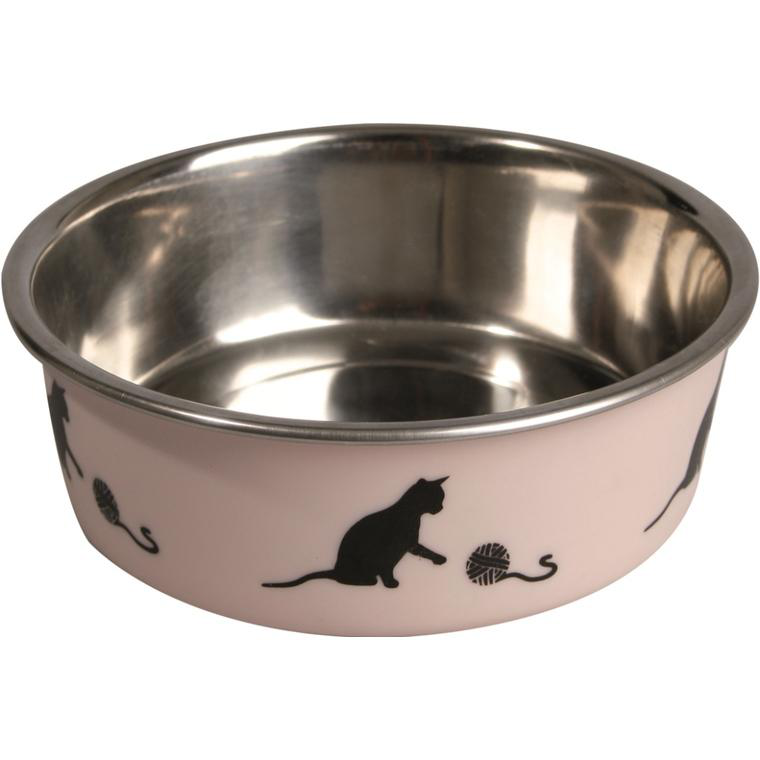 Gamelle pour chat en inox rose Flamingo Bella - 10 cm