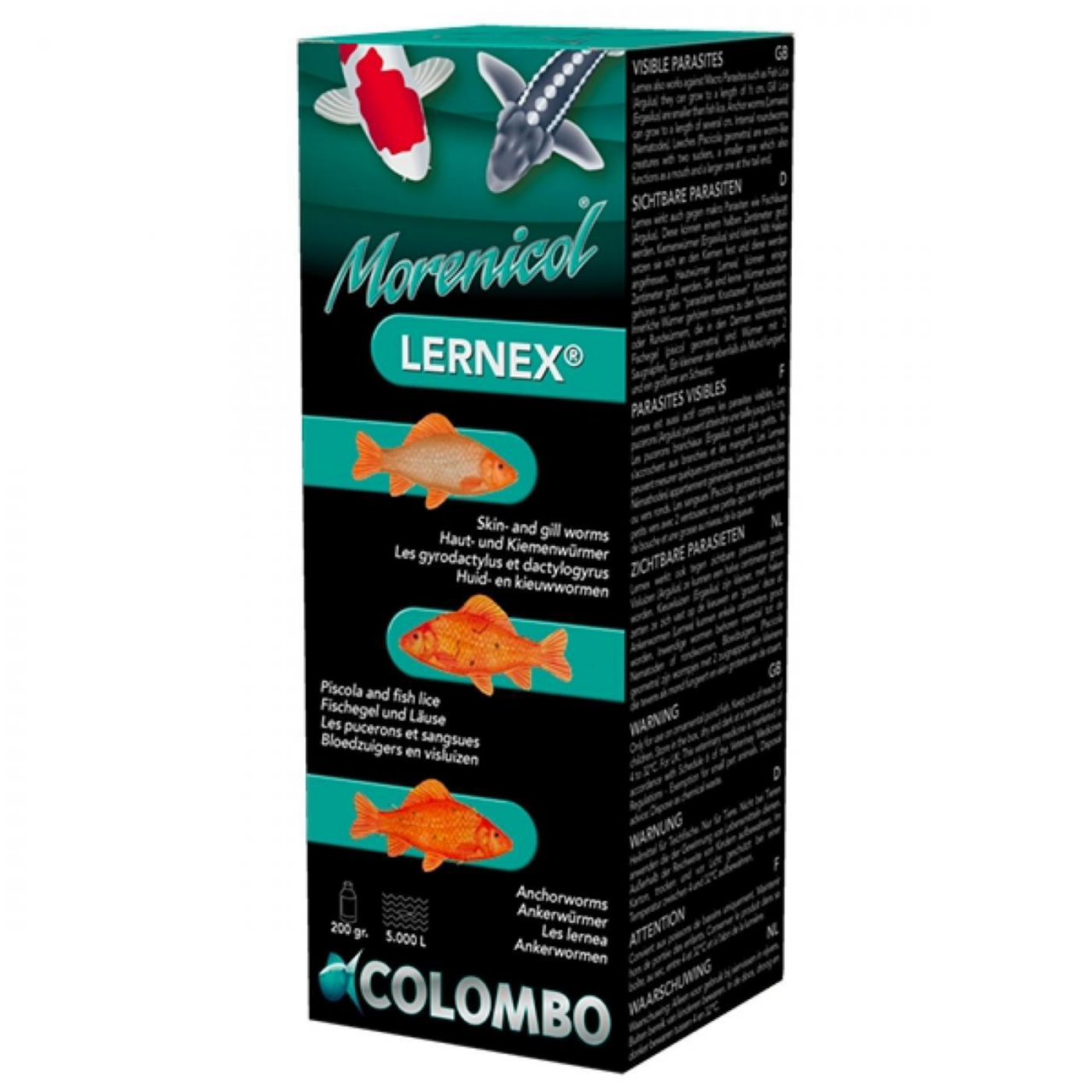 Traitement pour poissons de bassin 200g - COLOMBO Morenicol Lernex ...