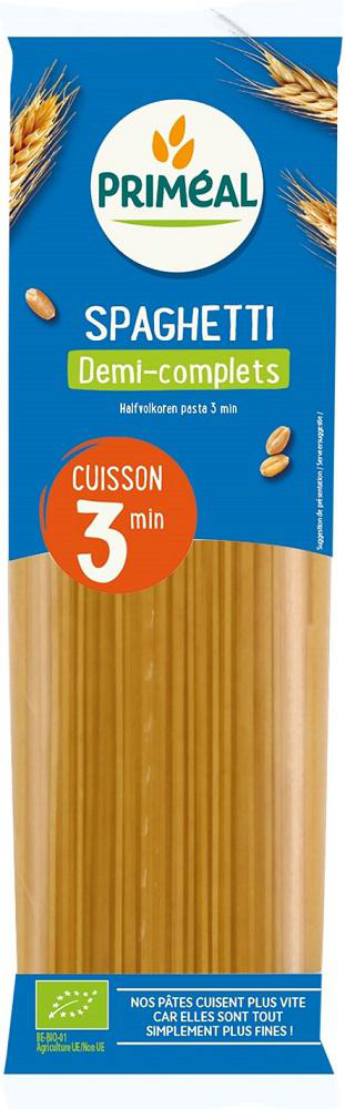 Spaghetti demi complet bio cuisson rapide en sachet de 500 g | botanic®