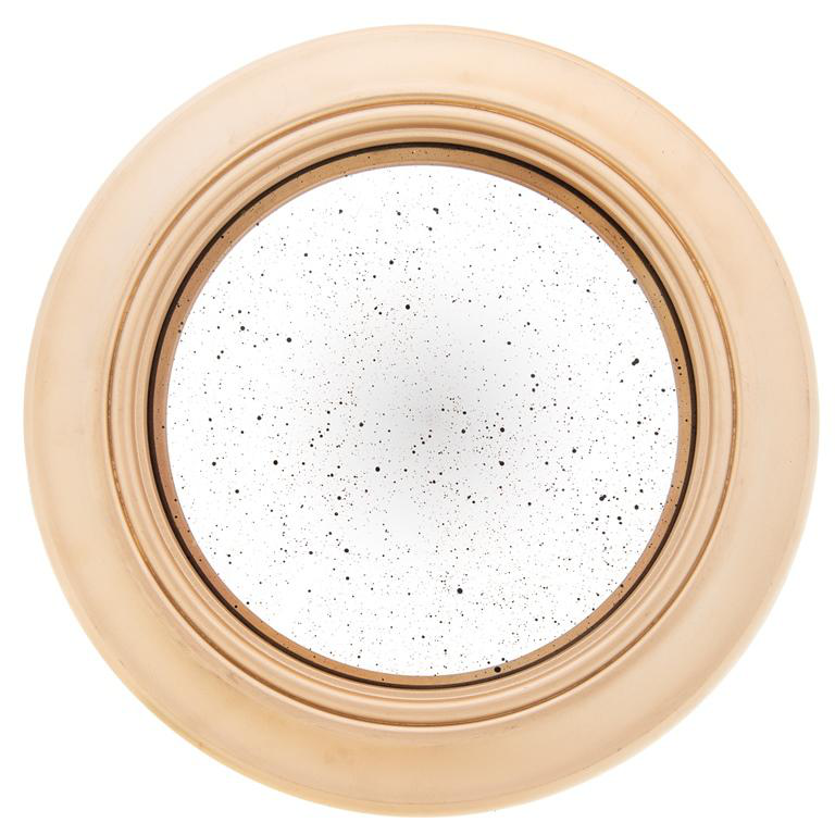 Miroir en bois et verre Convex Gold - Ø 33 cm