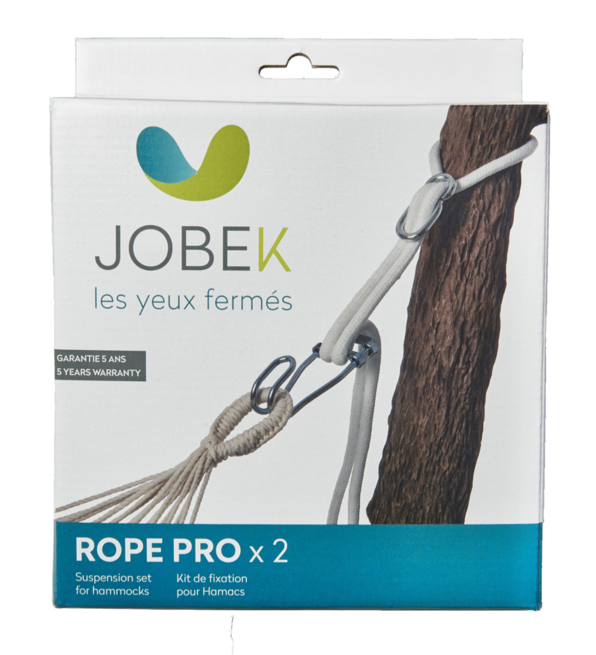 Kit de Fixation Rope Pro pour hamac coloris gris en métal Jobek Hamacs