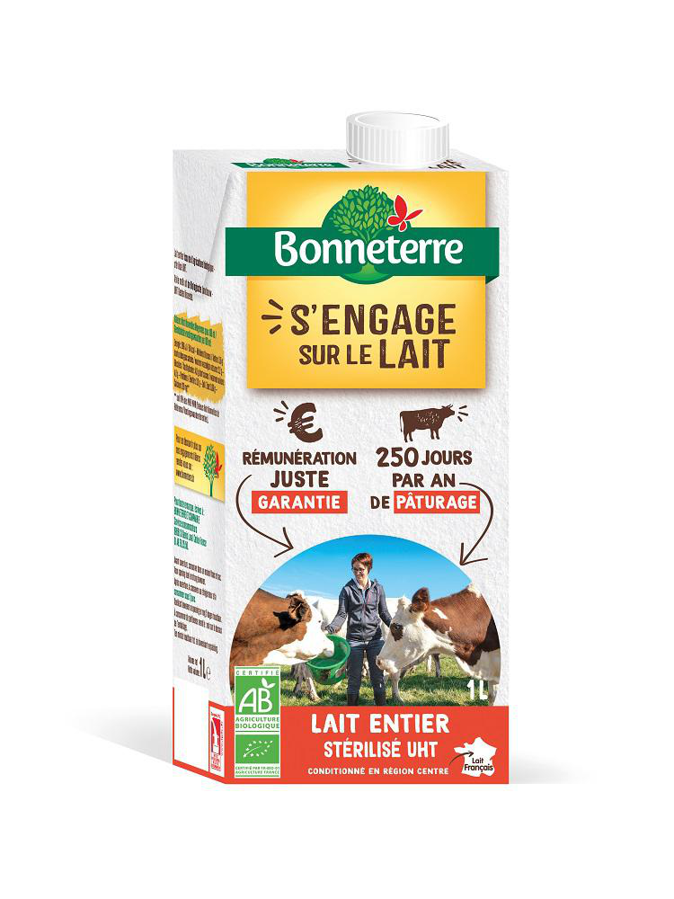 Lait stérilisé entier en brique de 1 L | botanic®