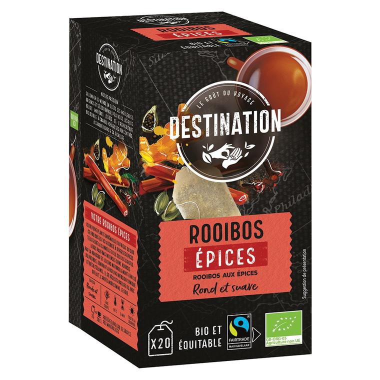 Thé rooibos épices 20 sachets bio Destination - 40 g