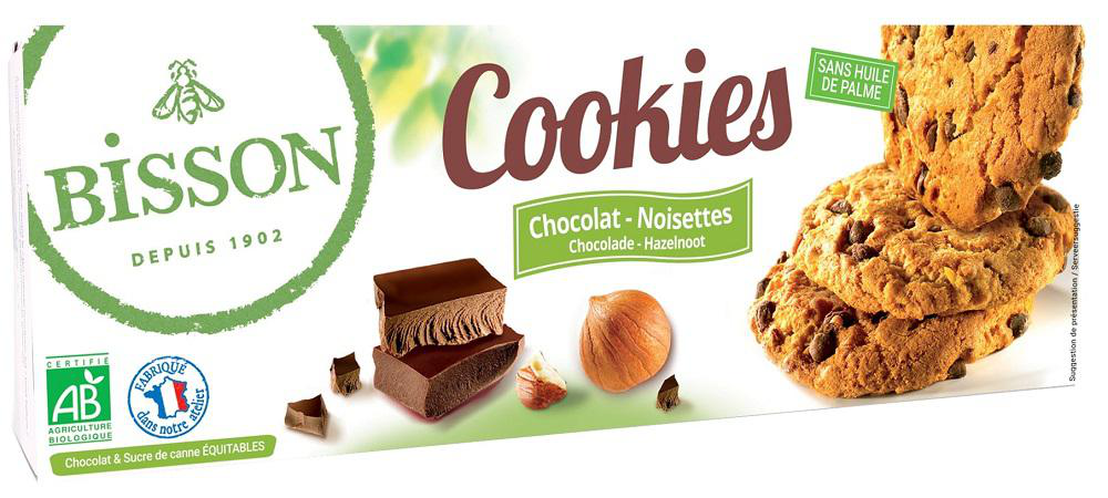 Bis cookies choco noisette bio Bisson - 175 g
