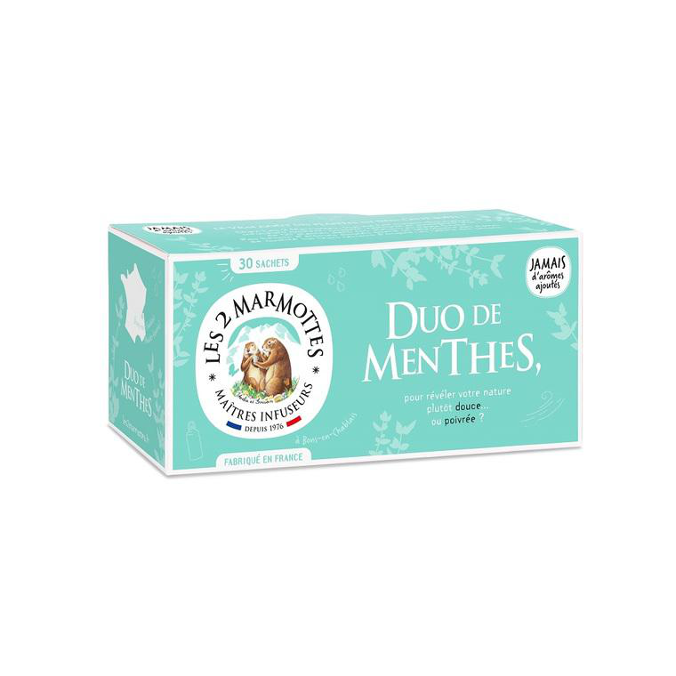 Duo de menthes bio Les 2 Marmottes - 40g
