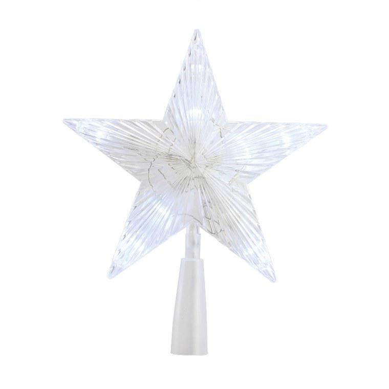 Cimier en étoile lumineux LED à lumière animée blanc pur sur secteur ...