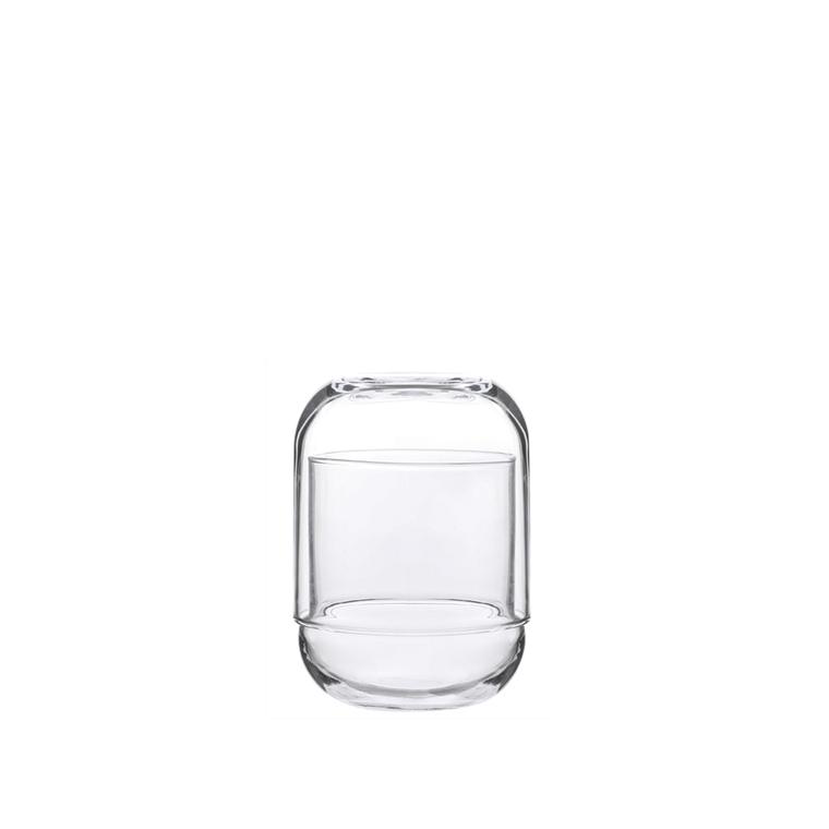 Vase Capsule en verre transparent Naturalys - Ø 8 x 12 cm
