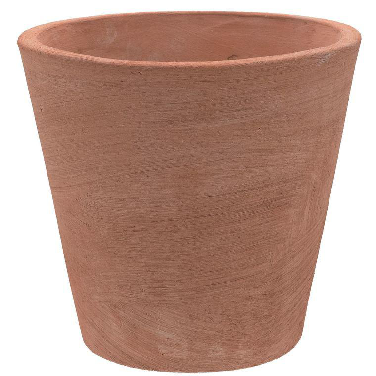 Pot Moderne conique 6 L en terre cuite claire Ø 19 x H 19 cm