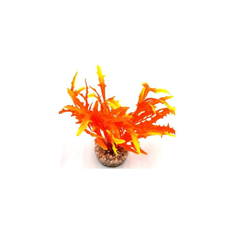 Massif d’algue assorti orange en plastique 8 cm