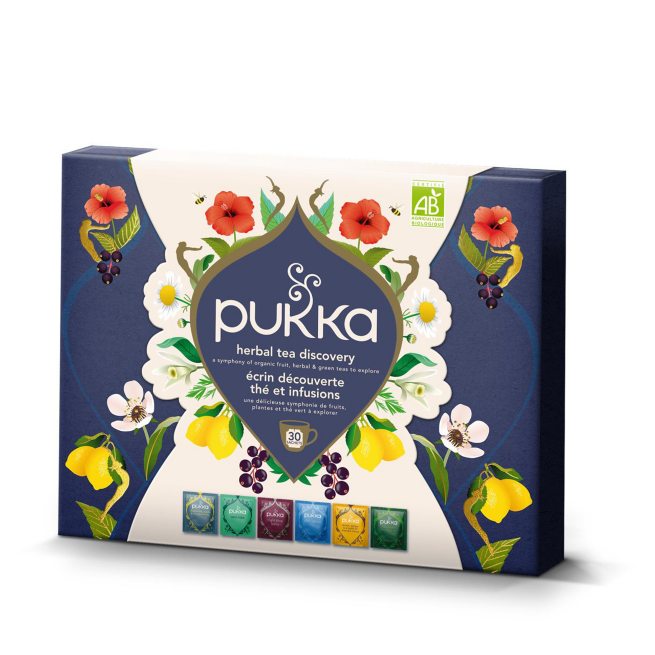 Coffret écrin découverte thés et infusions bio Pukka - x 30 sachets ...