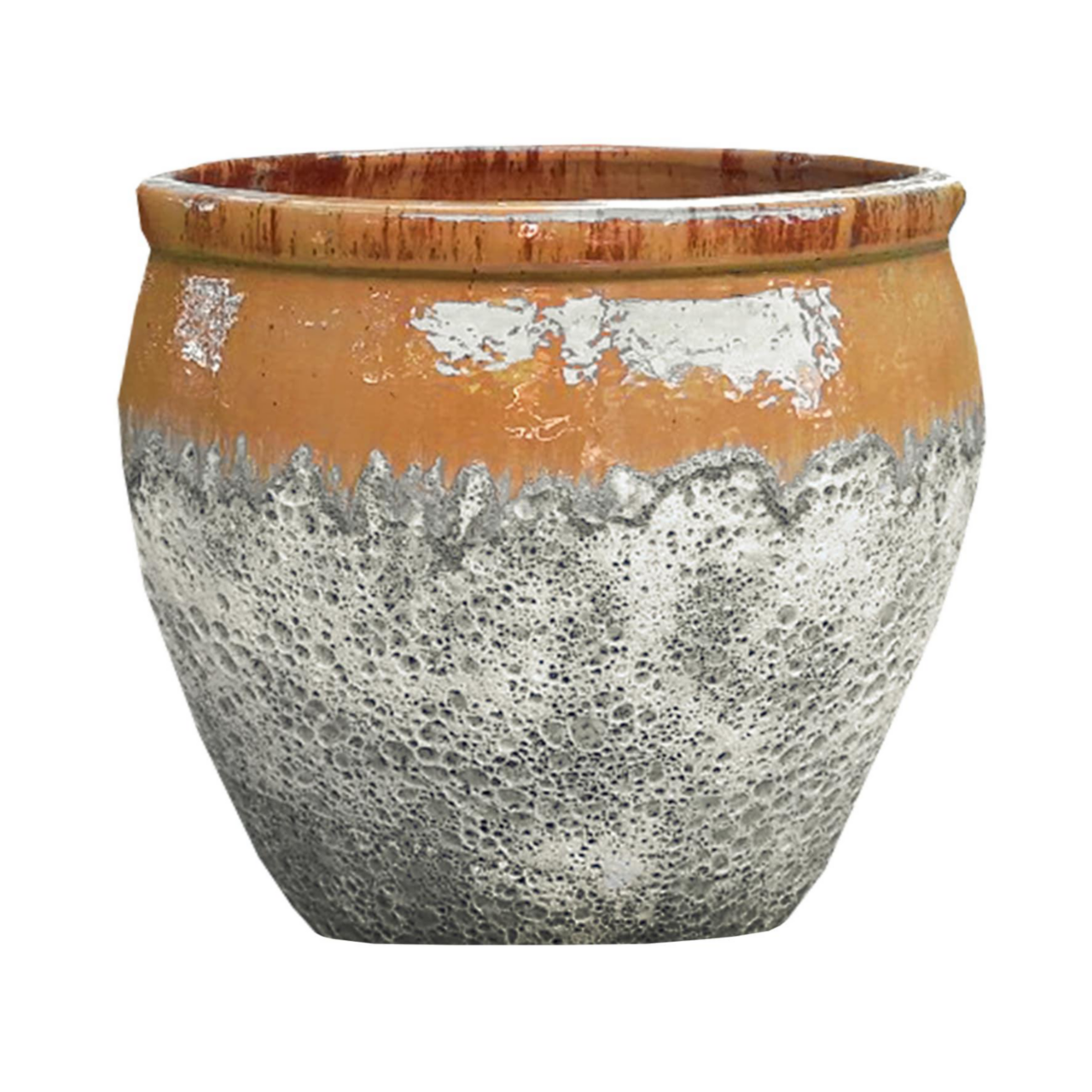 Cuvier en grès émaillé old miel Decolines Leon - Ø 50 x H 49 cm