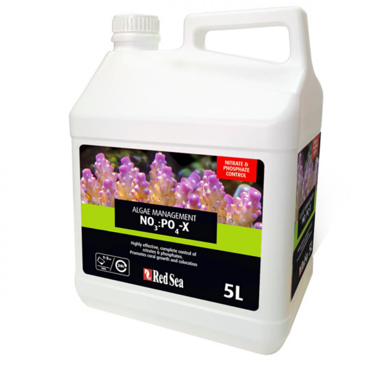Réducteur de phosphate et nitrate, anti-algue RED SEA NO3:PO4-X - 5L