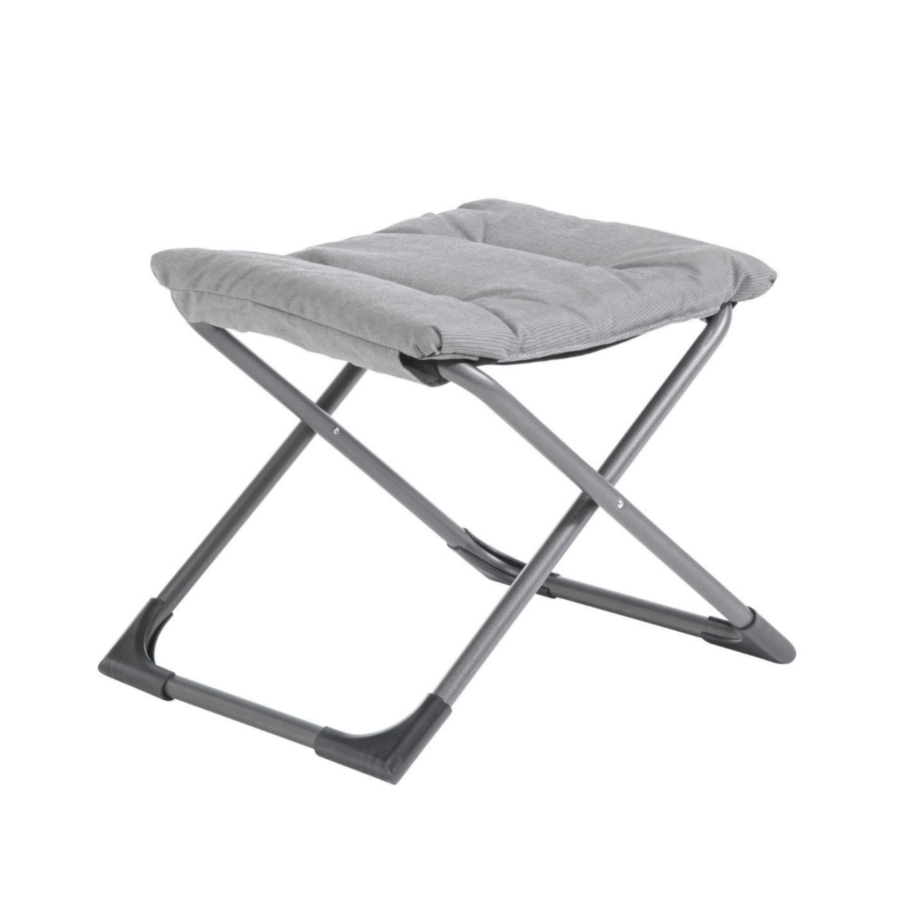 Repose pied en aluminium et toile oléfine gris Fiam Chico Soft - 49 x ...