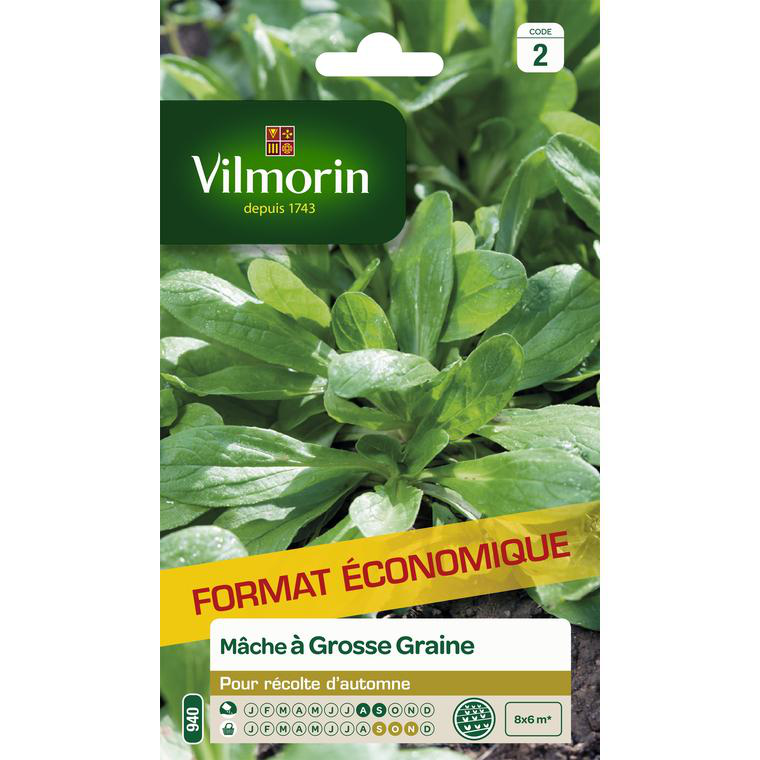 Graines de mâche à grosse graine Vilmorin - graines à semer | botanic®