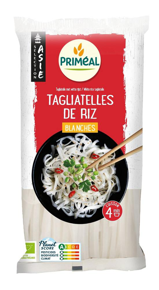 Tagliatelles de riz blanches bio Primeal - 400 g