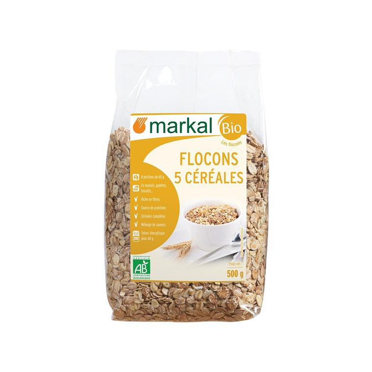Flocon 5 céréales bio Markal - 500 g