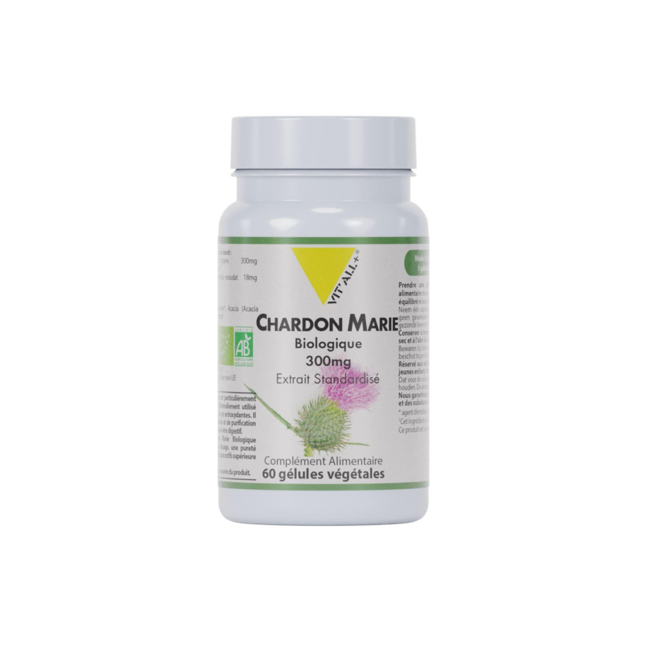 Complément alimentaire bio Vit’All+ Chardon Marie 300 mg - les 60 ...