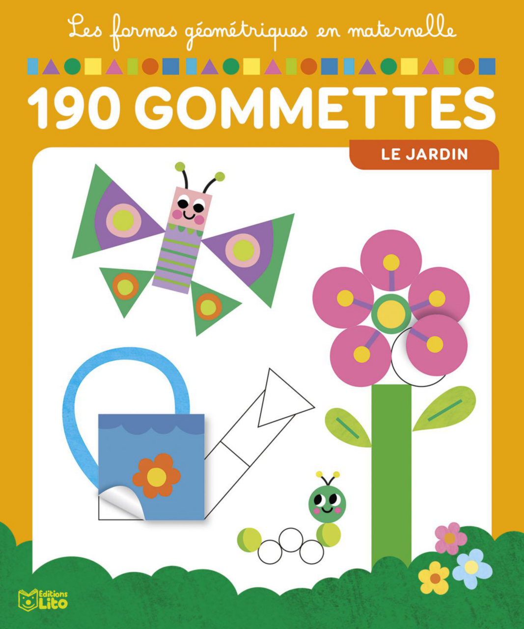 Livre cahier d’autocollants " Les formes géométriques - Le jardin" aux ...