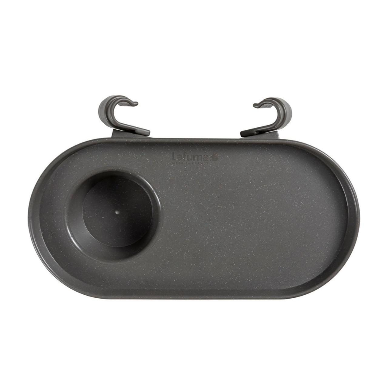 Tablette porte-gobelet en plastique recyclé gris anthracite pour ...