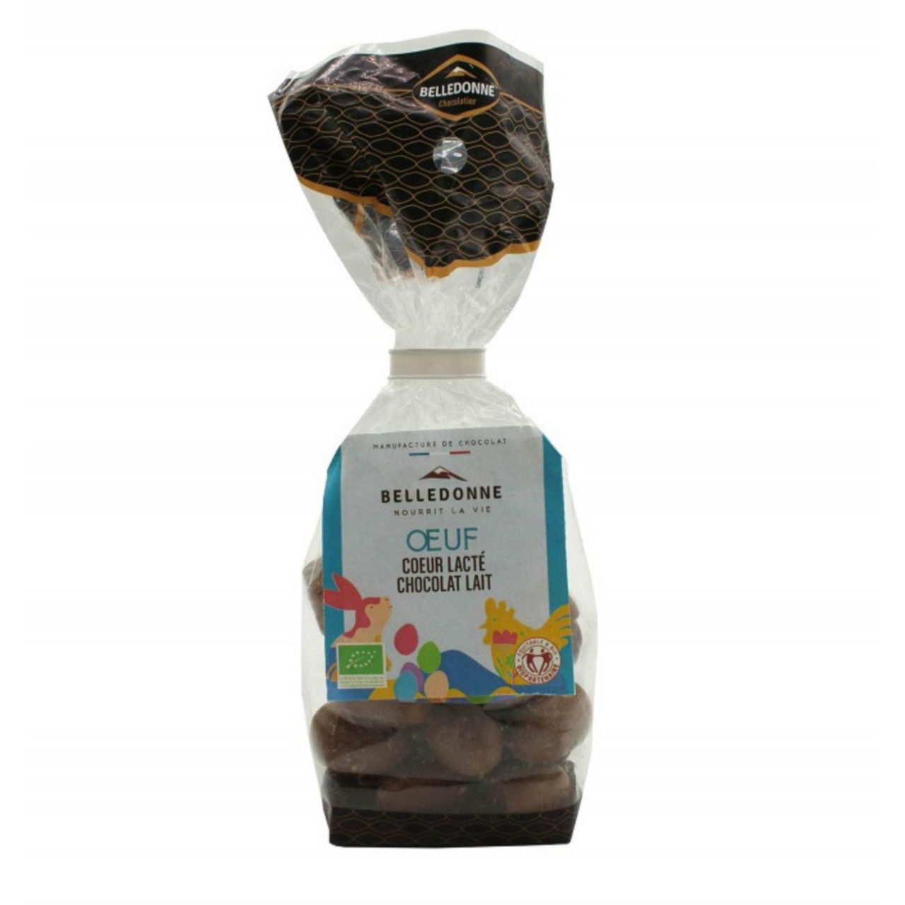 Œuf chocolat au lait cœur lacté Belledonne - 100 g x 8