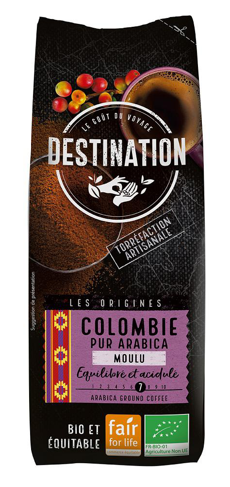 Café Equitable Colombie 100% arabica bio Destination - 250 g