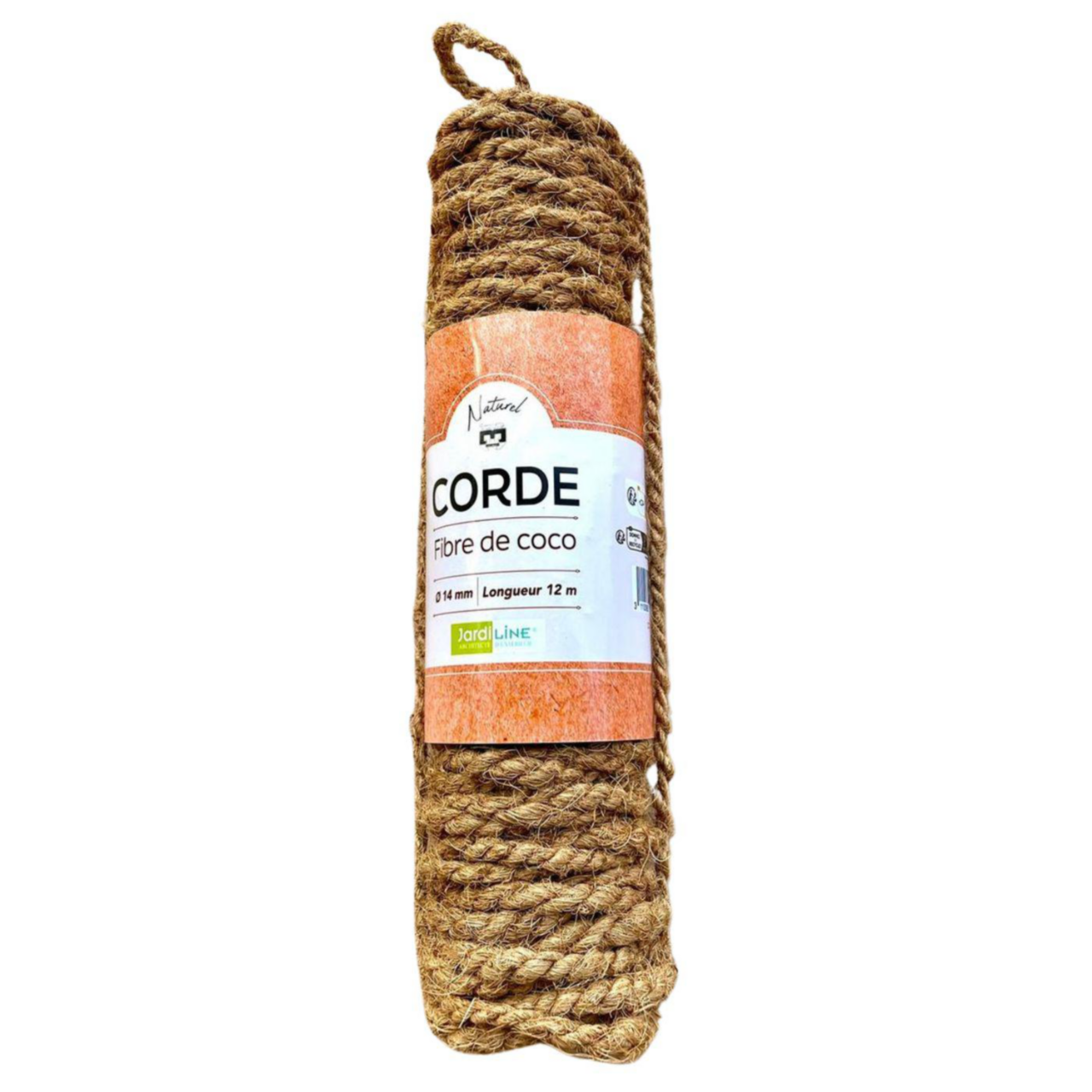Corde pour parasol et tonnelle coloris marron en fibre de coco Morel - 12 m