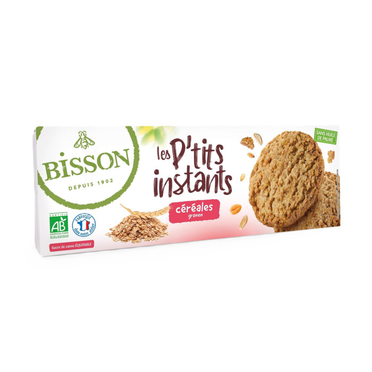 Biscuits bio Les P’tits instants céréales en sachet fraîcheur Bisson ...