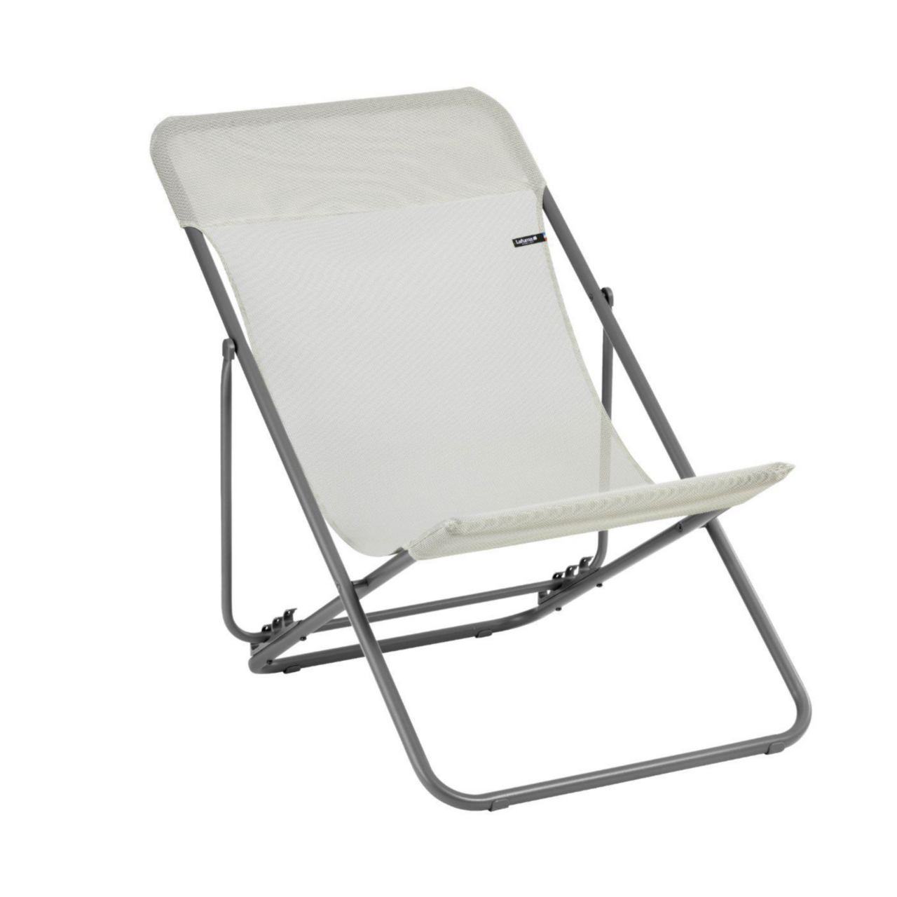 Maxi transat en acier et toile Batyline beige Lafuma Seigle II - 62 x ...