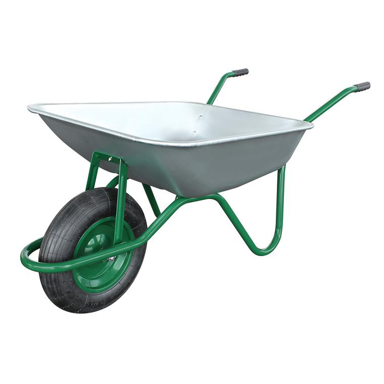 Brouette de jardinage gris/vert Galva 85L
