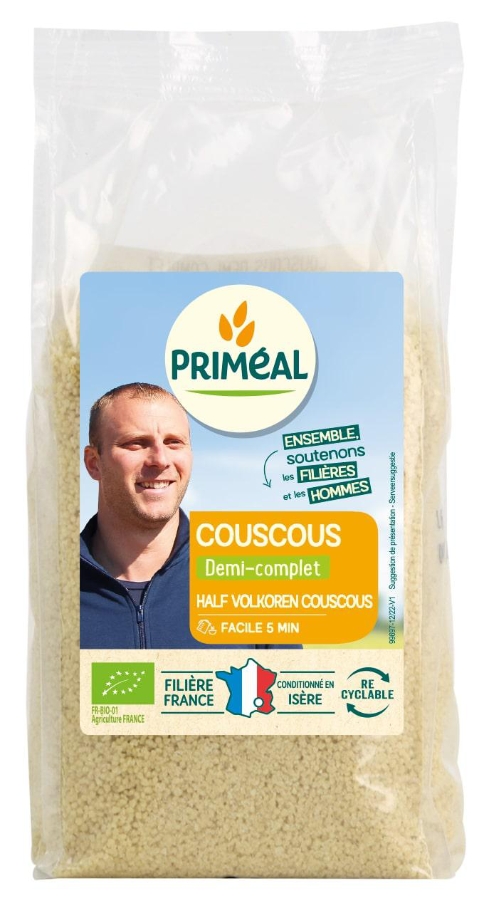 Couscous demi complet bio en sachet de 500 g