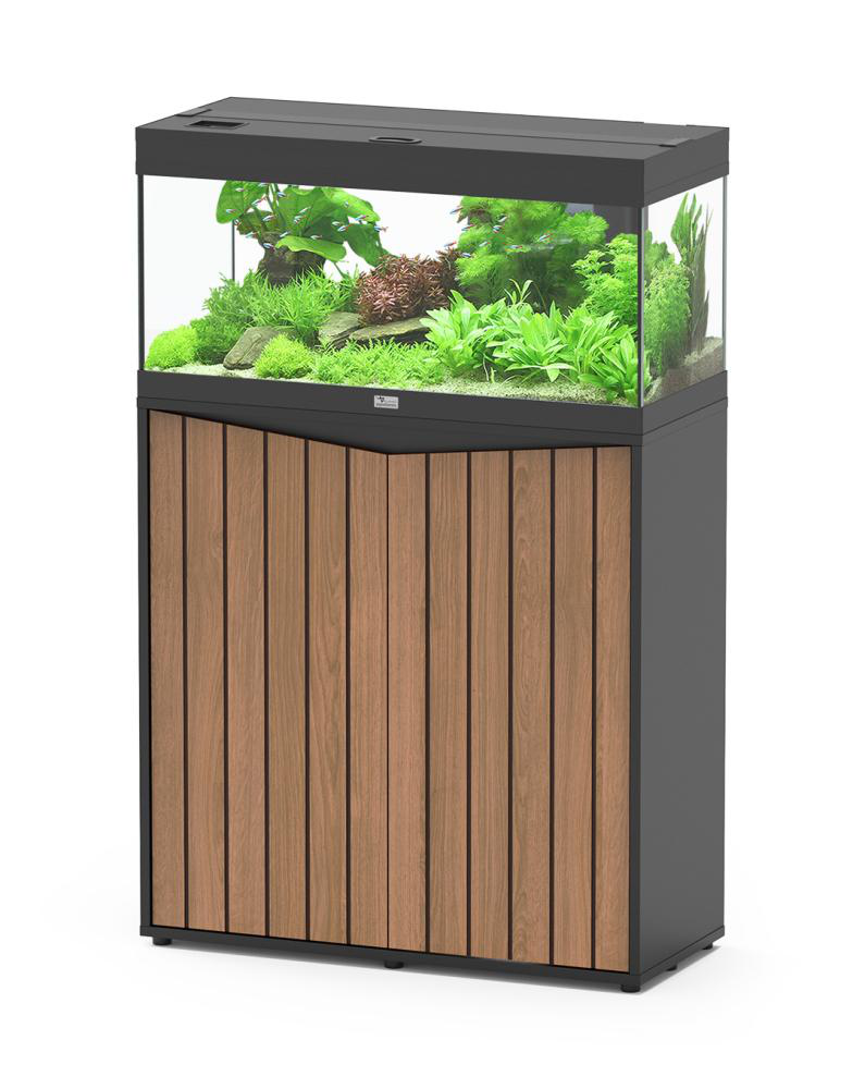 Meuble Prestige pour aquarium 80 en bois coloris noir - 80 x 35 x 83 cm ...