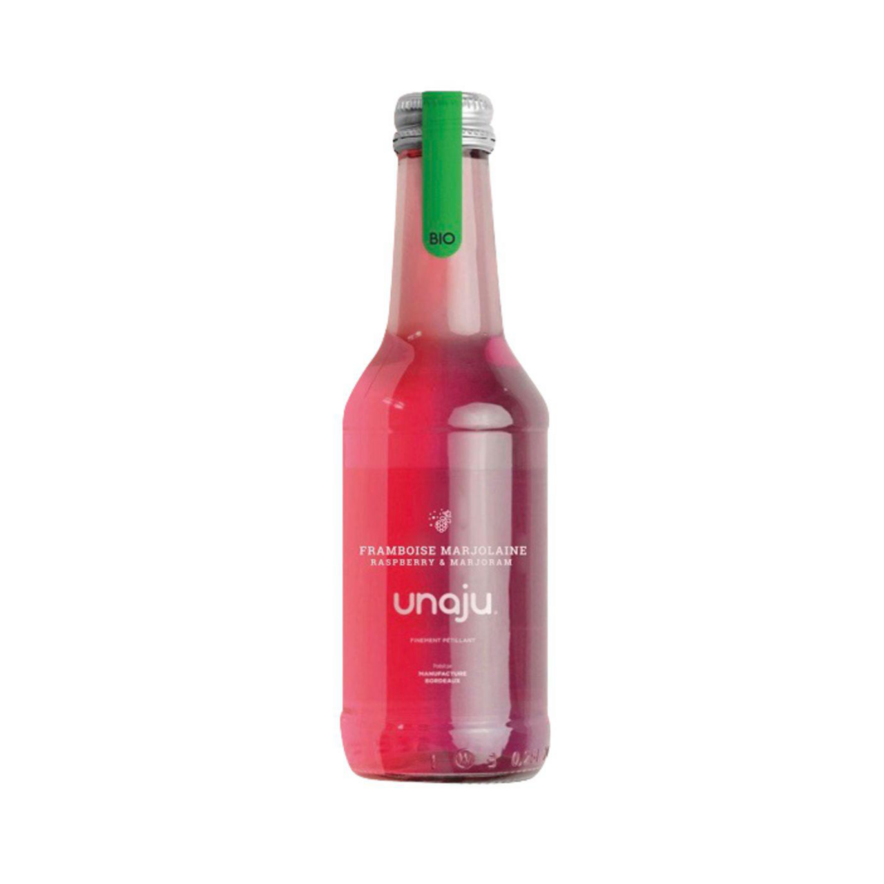 Boisson bio framboise marjolaine Unaju - 250 ml