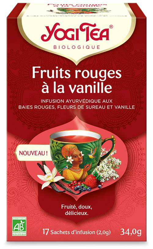 Yogi tea fruits rouges vanille bio - 17 sachets