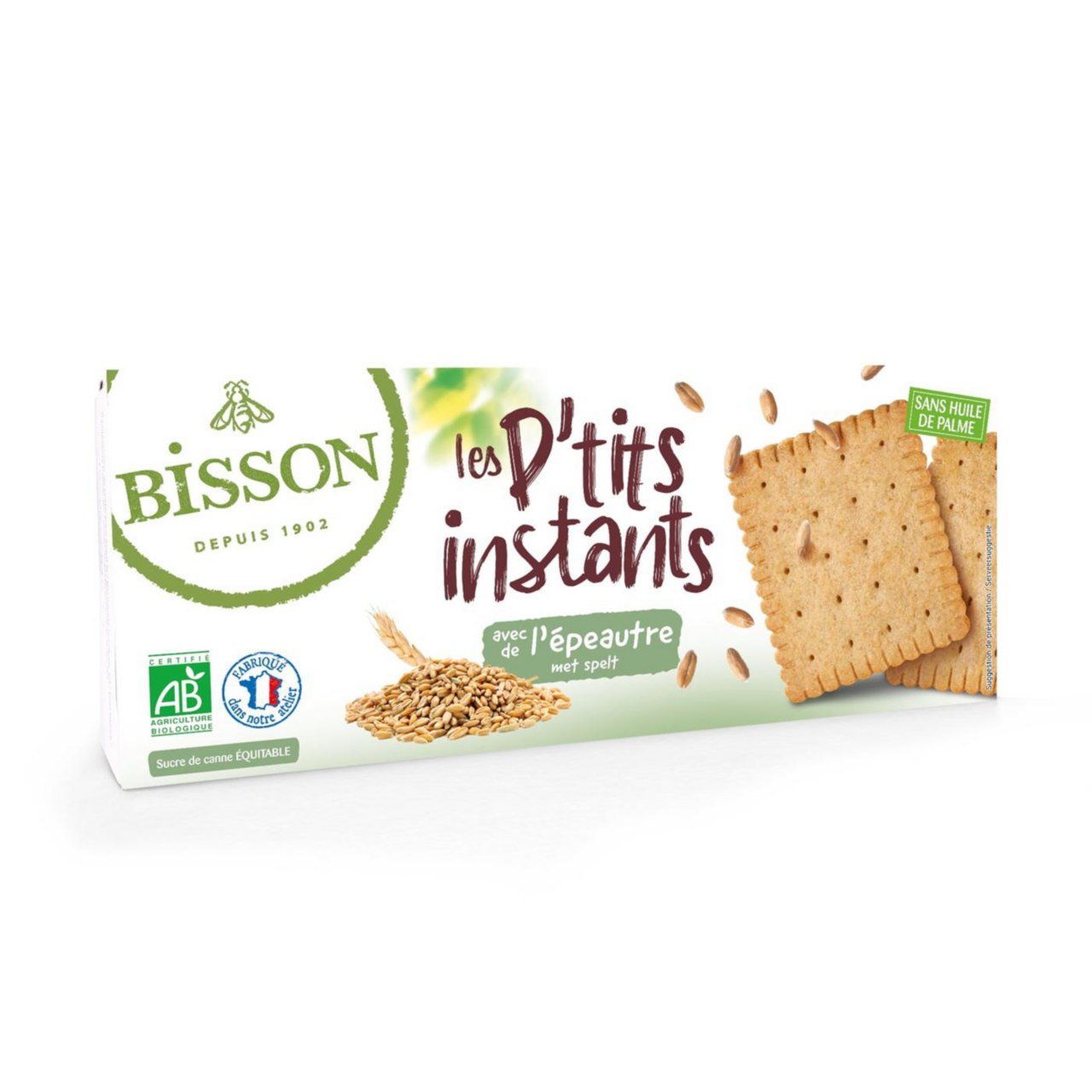 Biscuits bio Les P’tits instants avec de l’épeautre en sachet fraîcheur ...