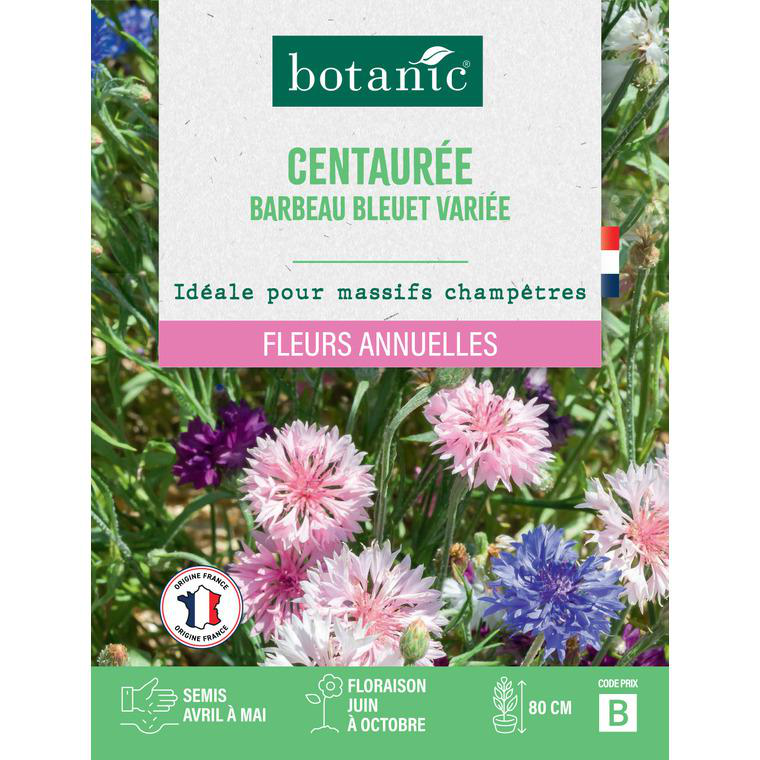 Graines de fleurs de Centauree barbeau bleuet variée botanic®